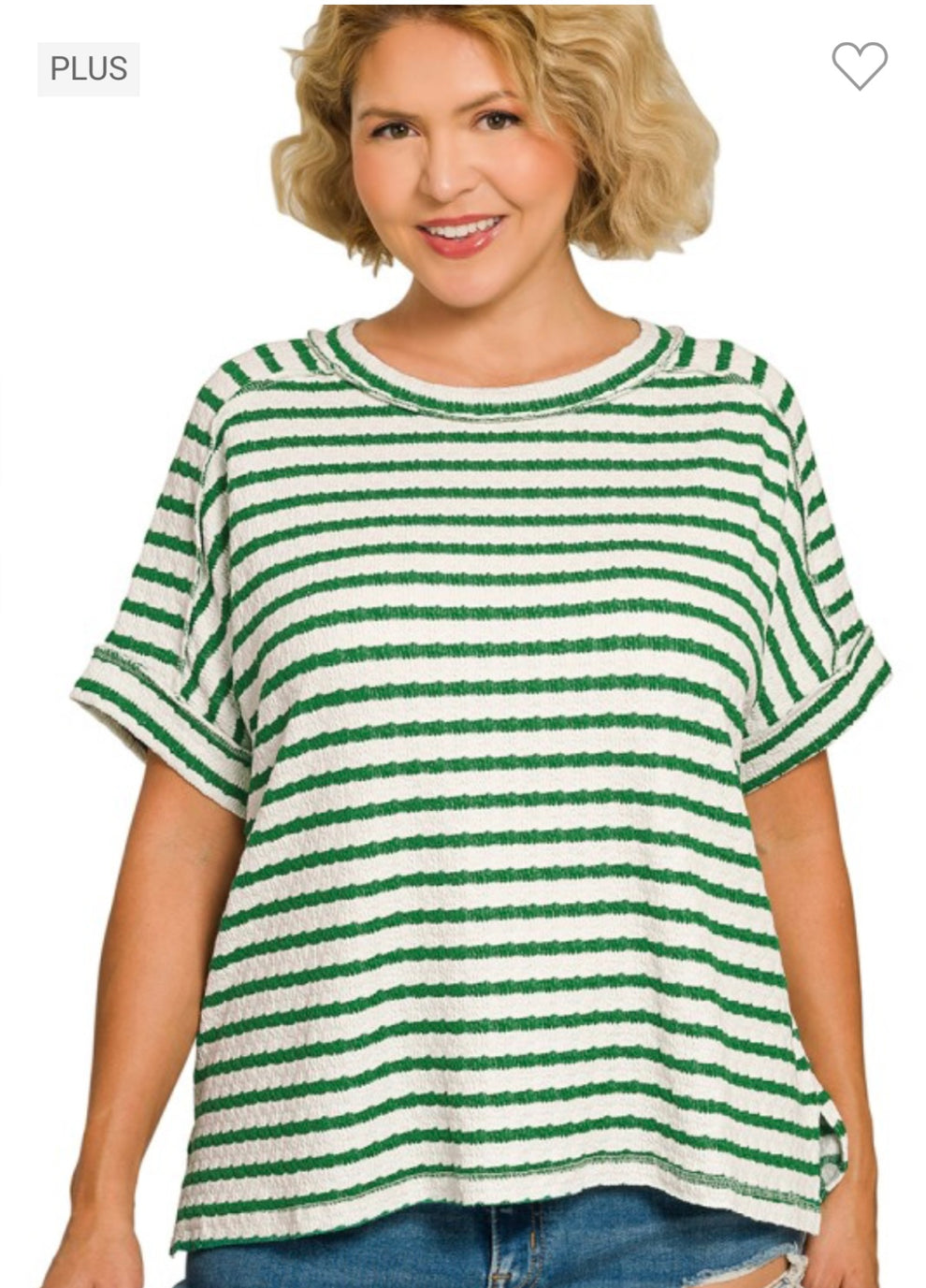 Stripes in Green Top Curvy – Cardinal Creek Spaniels